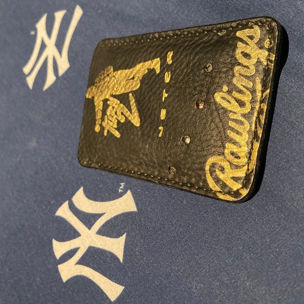 MLB Leather Baseball Glove Wallet / Card Holder - Etsy