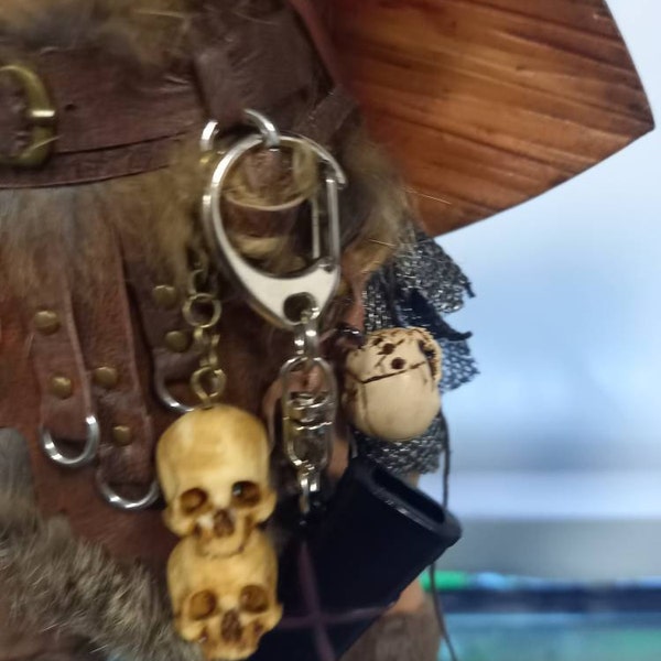 Personalized Hand-painted Skull Keychain for Punk Style - Halloween ...