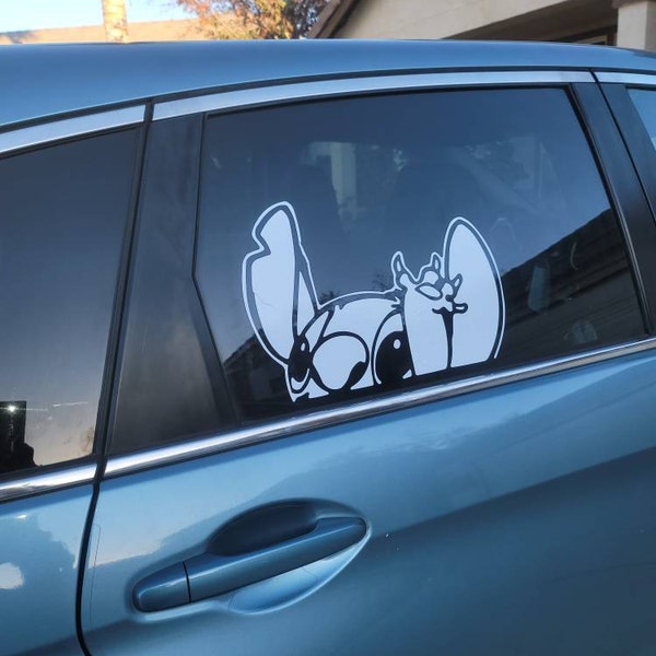 Lilo & Stitch Inspired Stitch Waving Vinyl Decal Car Window, Bumper ...