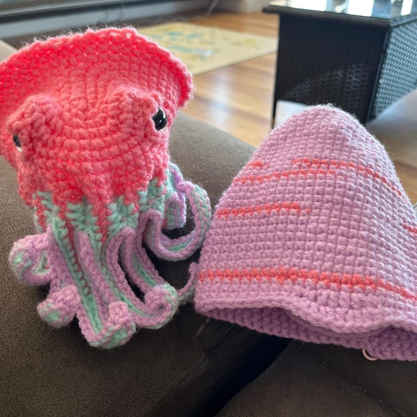 Crochet Pattern Realistic Cuttlefish-amigurumi Cuttlefish-stuffed ...