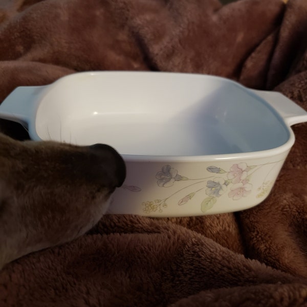 Vintage Corning Ware Blue Cornflower Roaster Platter With Cradle ~ P-19 ...