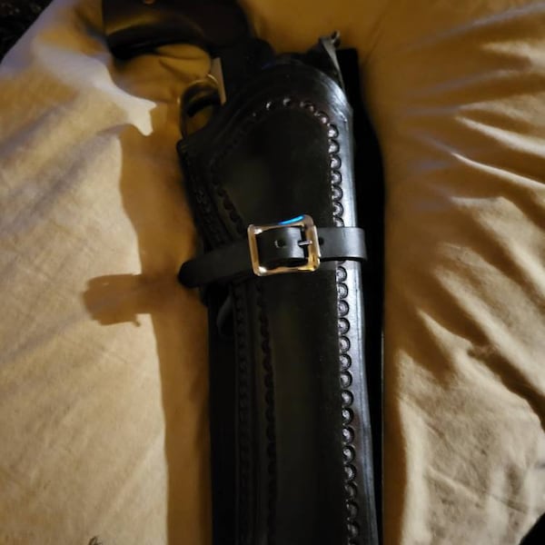 Cowboy Western Fast Draw Leather Holster Fits Colt SAA 1873 Ruger ...