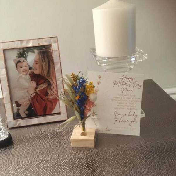 Card A Little Note to Say A Big Thank You, Leaving Card, Dried Flowers ...