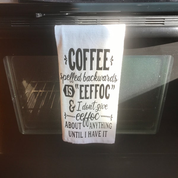 COFFEE Spelled Backwards is EEFFOC SVG Png Cutting File for Printer ...