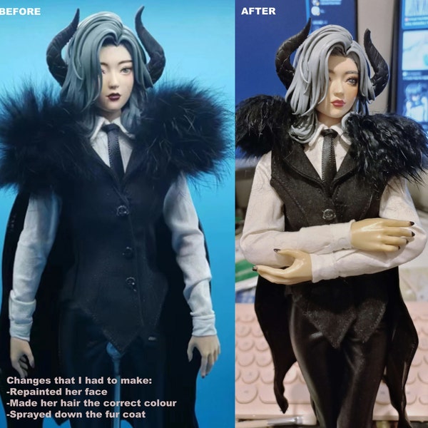 Handmade Head for FFXIV OC Character, With Figma Joint Moveable 11inch ...