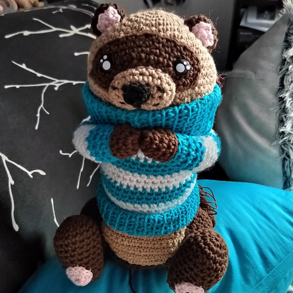 Crochet PATTERN No 2102 Fred the Ferret Cute Crochet Pattern by Krawka ...
