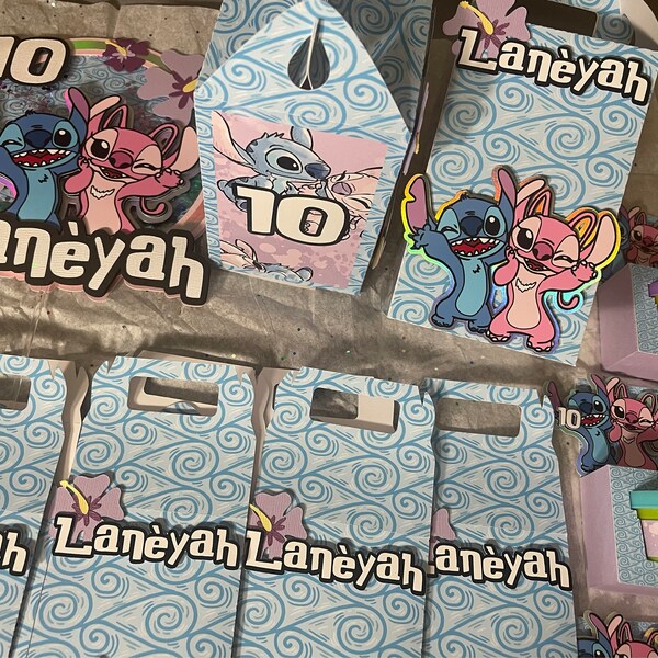 Stitch Favor Box / Stitch Birthday Party / Stitch Birthday Decoration ...
