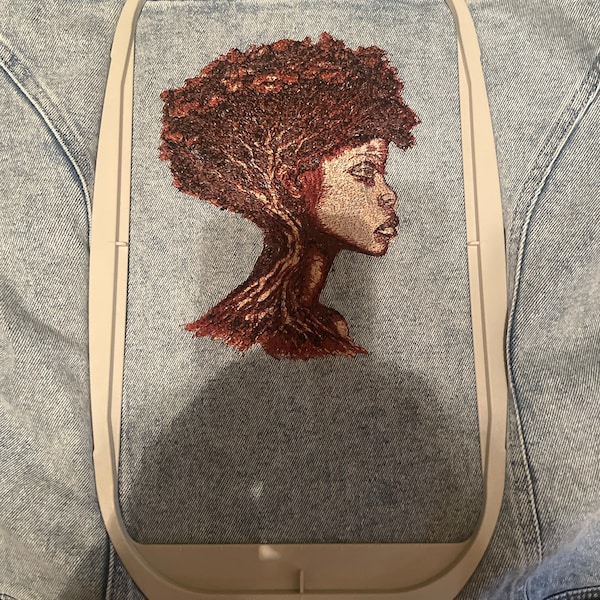 African Woman Machine Embroidery Design. African Tree. Instant Download ...