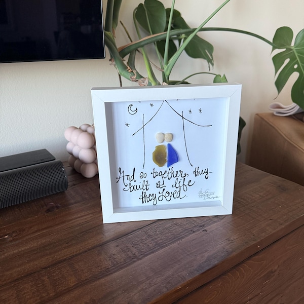 Built a Life Seaglass Art. New Home, Marriage, Wedding, Love - Etsy