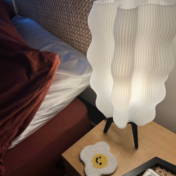 The Mini Wavy - Wavy Lamp - 3D Printed Lamp - Squiggle Lamp - Desk Lamp ...