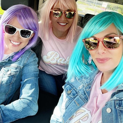 Bachelorette Party Wigs Neon Pastel Wig With Adjustable Netting Bridal ...