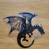 Dragon Stained Glass Window Cling Decal Sticker Window Film Dragoncore ...