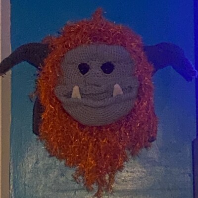 Huge Crochet Fluffy Monster Trophy Head, PDF PATTERN ONLY, Amigirumi ...