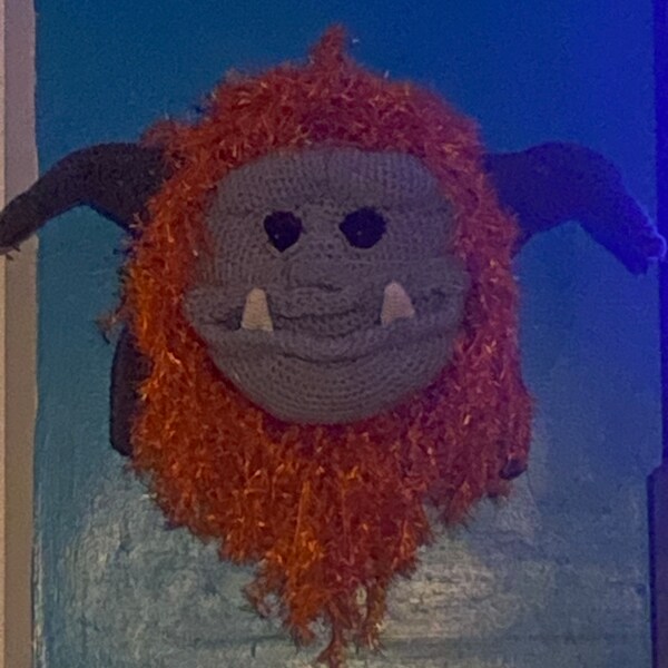 Huge Crochet Fluffy Monster Trophy Head Pattern, PDF Digital Download ...
