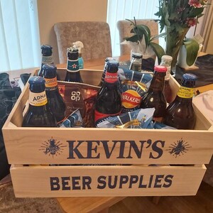 Personalised Beer Crate Gift for Dad Husband Grandad Present Advent ...