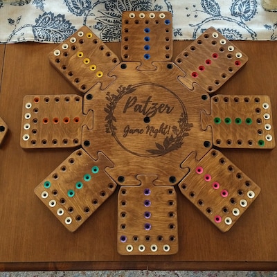 DELUXE 8 Player Modular Fast Track Board Game W/EXTRA HUBS - Etsy