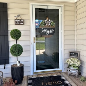 Beach House Front Door Decor Last Name/initial Beach House Welcome Sign ...