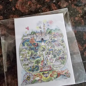 Peter Rabbit Watercolor Map Art Print Easter - Etsy