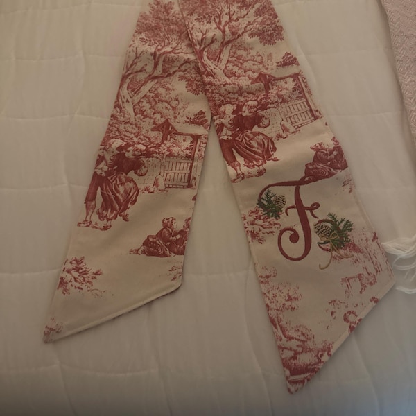 Personalized Taupe Toile Thanksgiving Wreath Sash, Custom Monogram ...