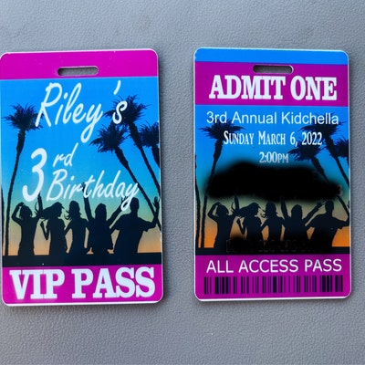 VIP Pass Birthday Invitations, Birthday Invitations, Birthday Party ...
