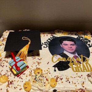 Pink Graduation Cap Cake Topper 1 Pink Graduation Hat Topper for ...