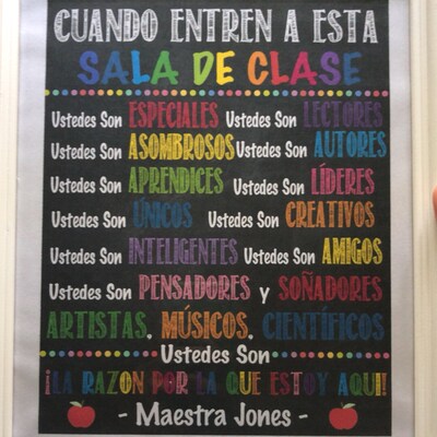 Custom Spanish Classroom Rules Poster, Spanish Class Decor, Clase De ...