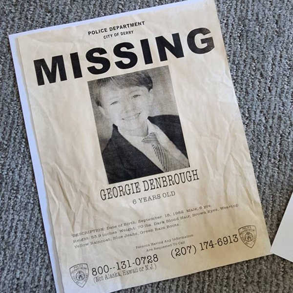 IT Movie Missing Posters, Losers Club Horror Memorabilia - Etsy