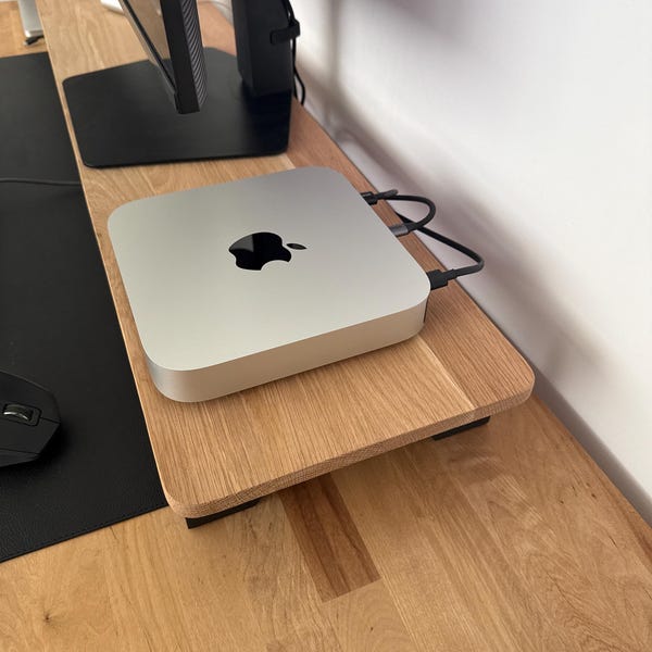 Solid Wood Monitor Natural Finish Stand Custom Size / Shelf / Raiser ...