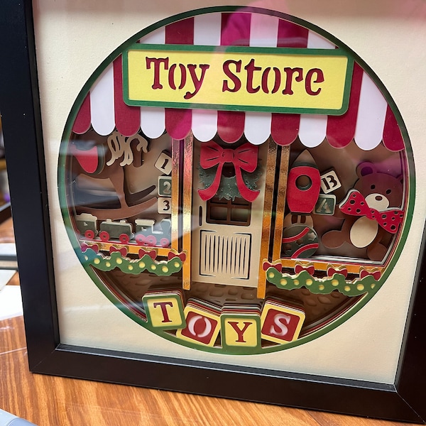 TOY STORE Svg - 3D Christmas Svg - CHRISTMAS Shadow Box Svg - for ...