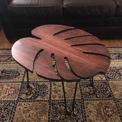 Make Your Own: Monstera Deliciosa swiss Cheese Plant Leaf Coffee Table ...