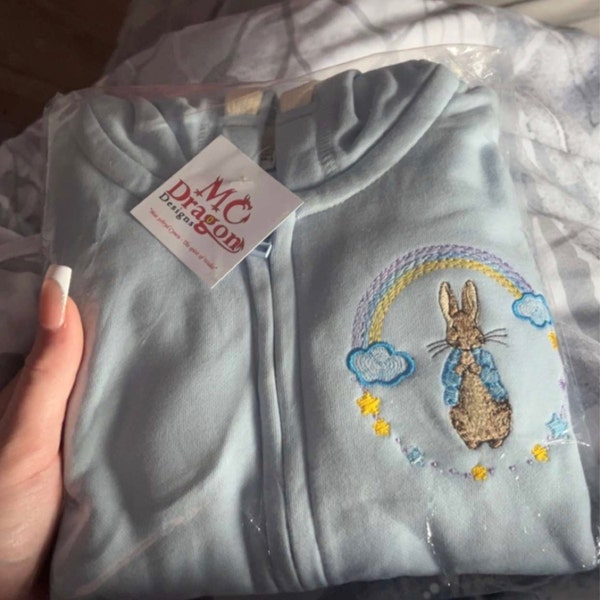 Embroidered Peter Rabbit | Baby Boys Knitted Romper | Long Sleeve | 2 ...