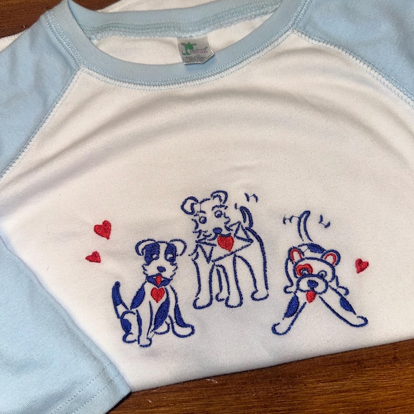 TBBC Inspired Pen Pal Puppies Embroidery Design Valentines Day - Etsy