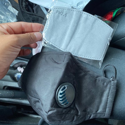 Vent Mask With Respirator and Filter, Reusable Washable Cotton Mask ...