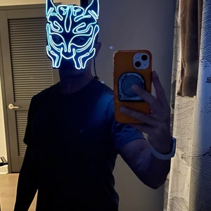 The Fox Custom Hand Made Neon EL Wire Mask,outfit,masquerade,edc,rave ...