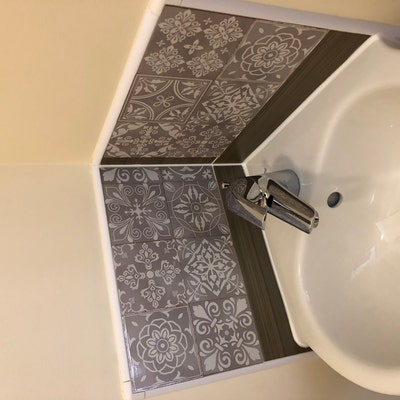 48 Victorian Mosaic Tile Stickers 6 Inch Kitchen Grey Tile Stickers 4 ...