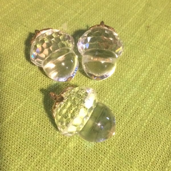 Swarovski Crystal Acorn With Brass Top Hanger - Etsy