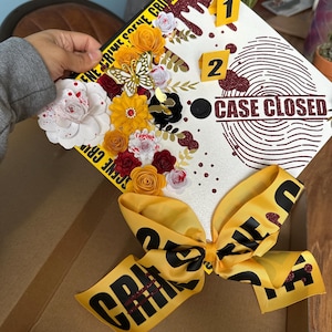 Glitter Cardstock Graduation Topper for Forensic Science Major With ...