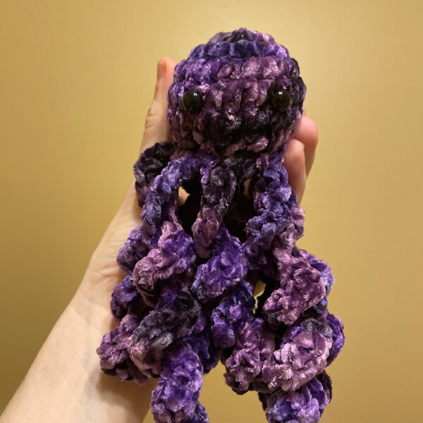 Crochet Velvet Octopus Plush - Etsy