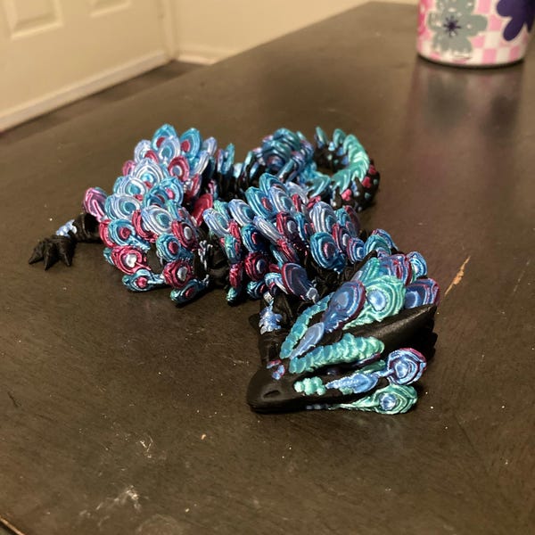 3D Printed Cyber Fish Decorative Figurine Fidget - Etsy