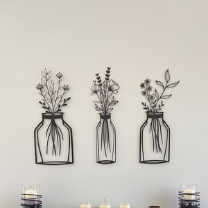 Spring Flower Metal Wall Decor Unique Design Flower Art Home - Etsy
