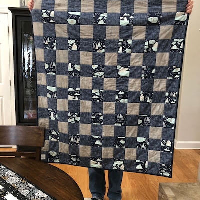 Gingham Patchwork Quilt Pattern Six Size Options PDF Download - Etsy