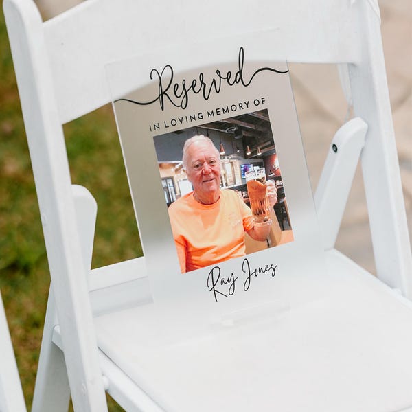 Reserved Memorial Sign Wedding Decor, Wedding Signs Memorial Decor, in ...