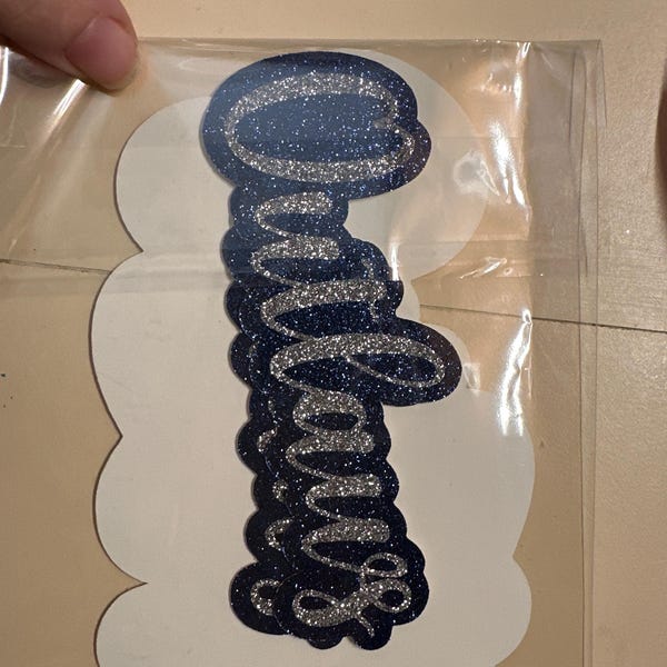 Custom WORD Glitter Cutout for Homecoming Mum | HOCO | Custom Mum ...