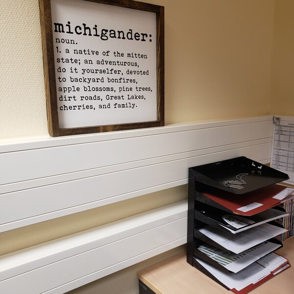 Michigan Wood Sign | Hand Painted Framed Sign | Definition of a ...