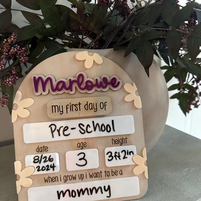 Back to School Board Personalised My First Day Board Back to School ...