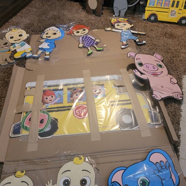 Cocomelon Bus Cutout, Cocomelon Cutouts, Party Props, Cocomelon Toddler ...