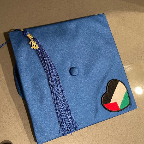 Black Palestine Keffiye Heart Embroidered Patch to Iron on or Sew on ...