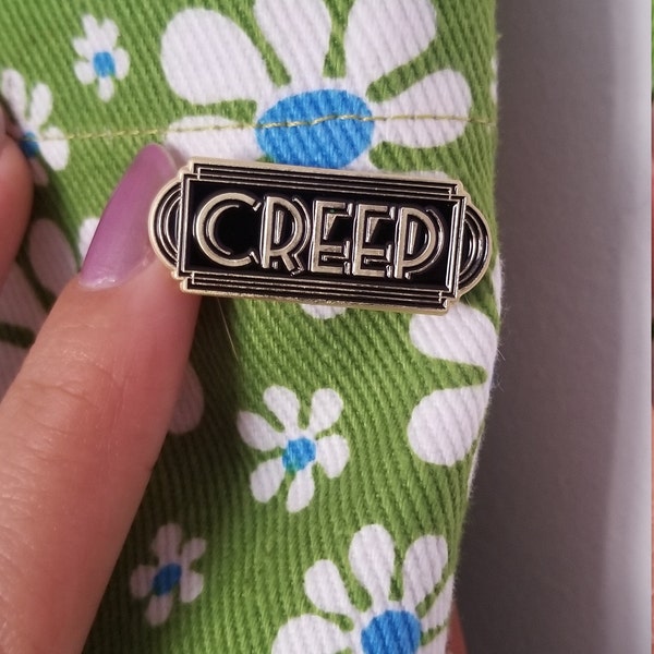 Creep Black and Gold Enamel Lapel Pin - Etsy