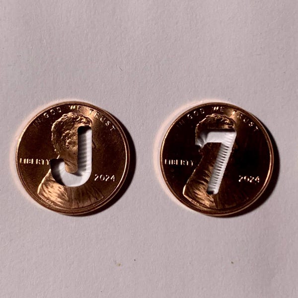 FOR CHARITY Lucky Penny Cut Out FISH Penny Charm Memorial Keepsake Fish ...