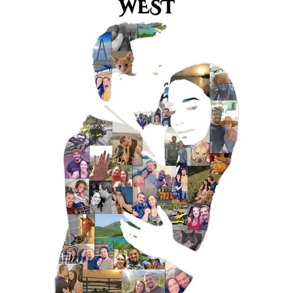 Engagement Photo Collage | Engagement Collage | Engagement Gift ...